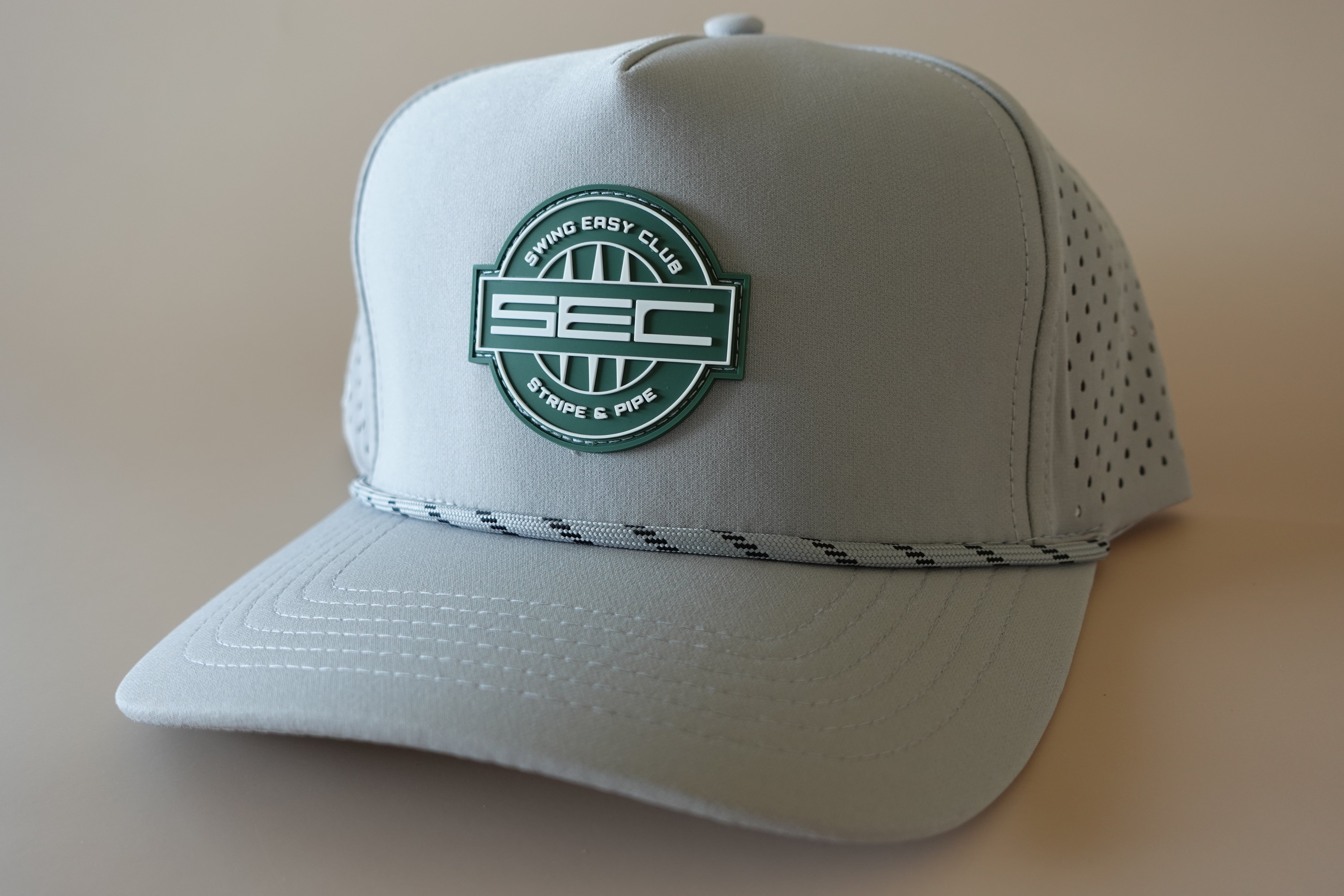 SEC Patch Rope Hat (Grey) – Stripe & Pipe Golf Co.